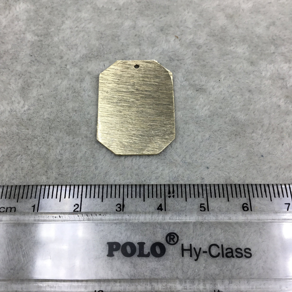 20mm x 29mm Gold Brushed Finish Blank Octagon Shaped Plated Copper Com ...